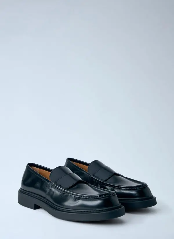 JIL SANDER Brushed Leather Loafers