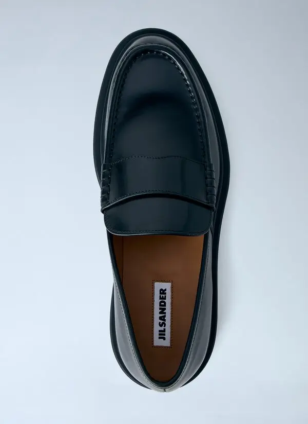JIL SANDER Brushed Leather Loafers