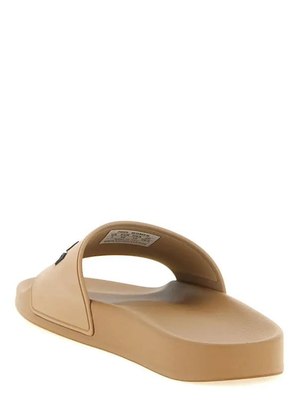 Balenciaga Slide Pool' Sandals - Cream