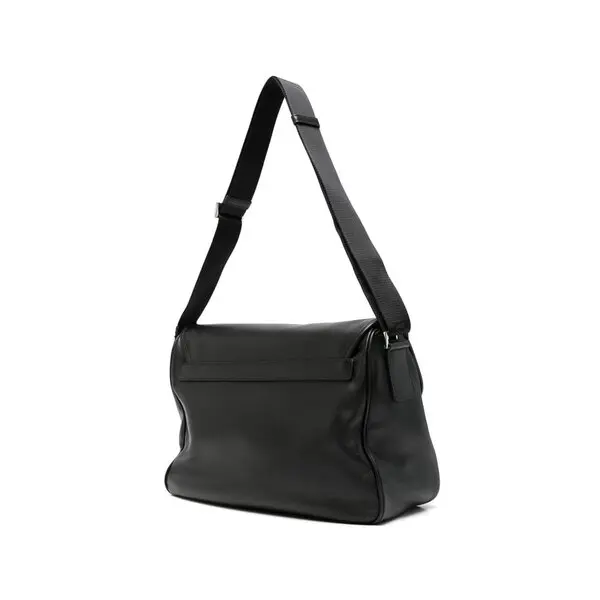 Prada Re-nylon And Leather Trim Shoulder Bag With Enamel Triangle Logo