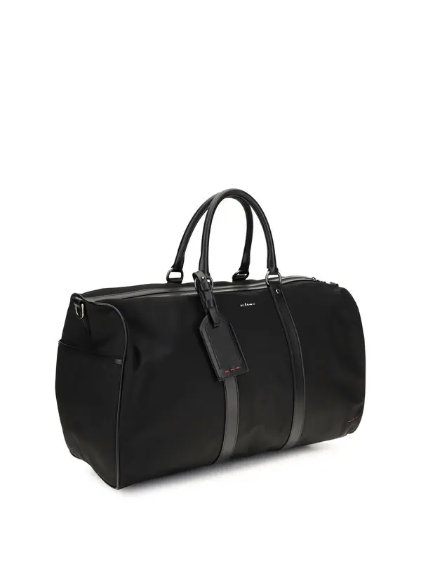 Kiton Leather-trim Travel Duffle Bag