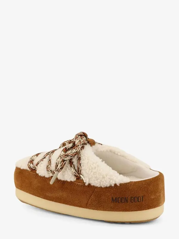 Moon Boot Shearling And Suede Slip-on