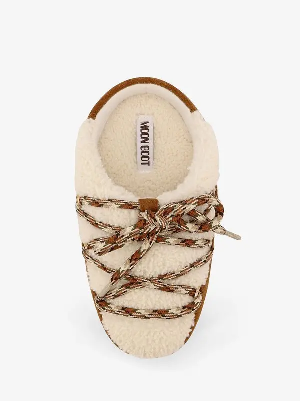 Moon Boot Shearling And Suede Slip-on