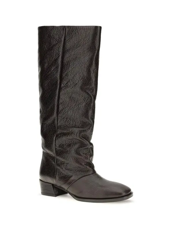 P.a.r.o.s.h Grained Leather High Boots - Brown