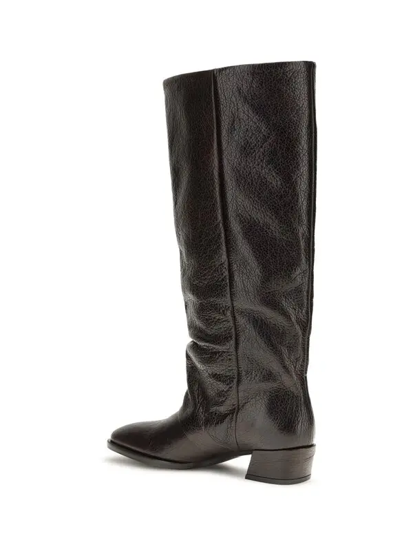 P.a.r.o.s.h Grained Leather High Boots - Brown