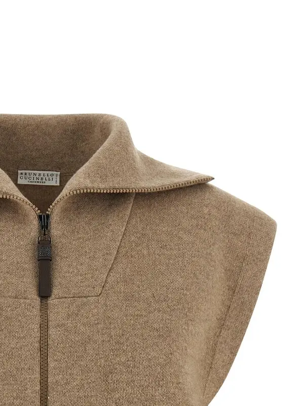 Brunello Cucinelli Shiny Zipper Pull' Vest