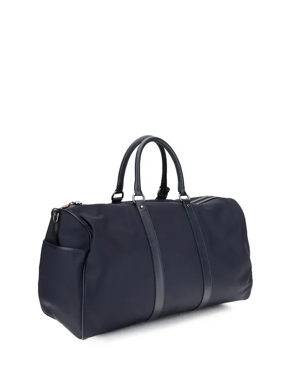 Kiton Leather-trim Travel Duffle Bag - Blue