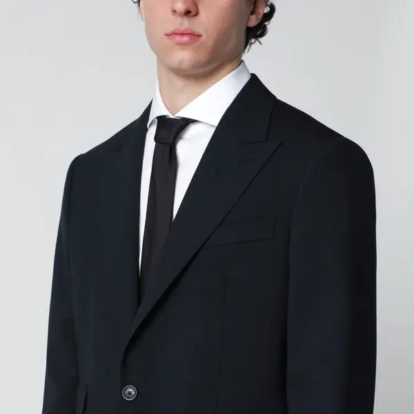 Dsquared2 Navy Single-breasted Suit In Wool Blend
