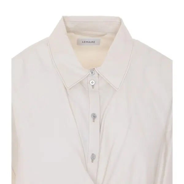 LEMAIRE Straight Collar Twisted Shirt - White