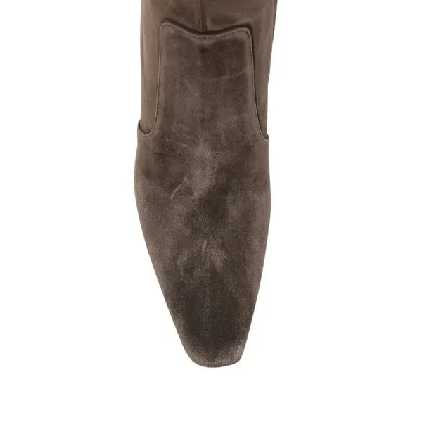 Saint Laurent Suede Knee High Boots