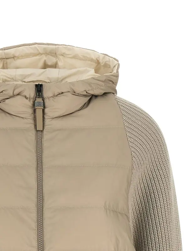 Brunello Cucinelli Shiny Zipper Pull' Down Jacket