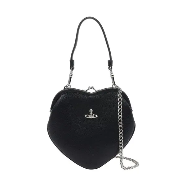 VIVIENNE WESTWOOD Belle Heart Frame Purse - Black
