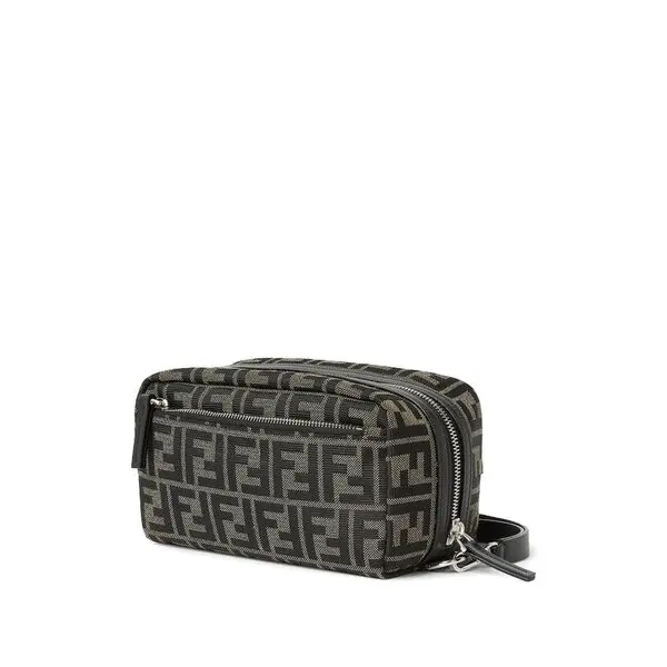Fendi Ff Zucca Jacquard Fabric Wash Bag - Brown