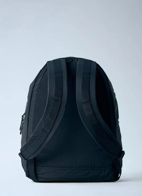 Stone Island Nylon Backpack With Front Zip Pocket - Black