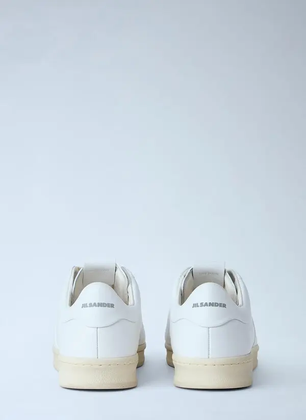 JIL SANDER Leather Sports Sneakers - White