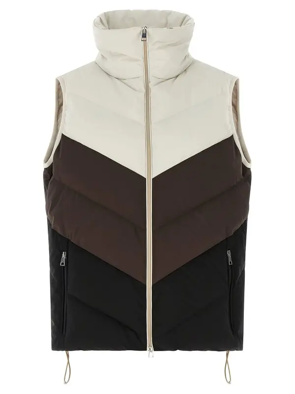 Kiton Chevron Stitching Padded Vest