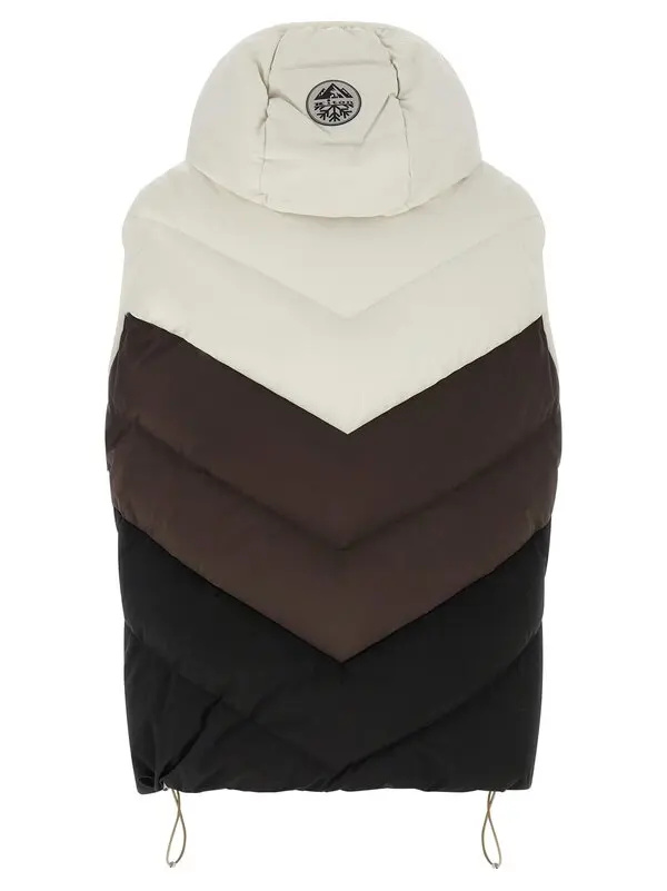 Kiton Chevron Stitching Padded Vest - Multicolor