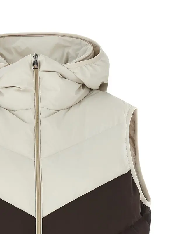 Kiton Chevron Stitching Padded Vest - Multicolor