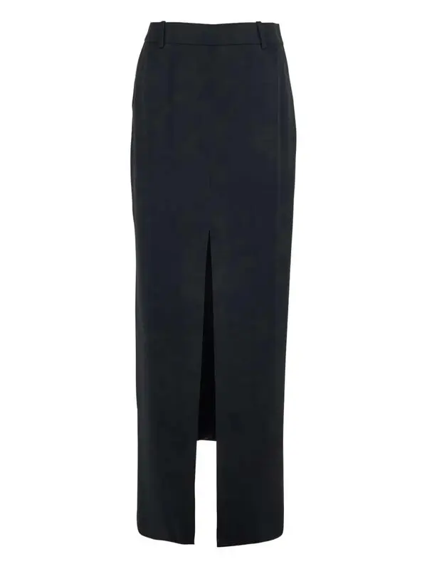 TOM FORD Long Skirt With Slit And Buttons - Black