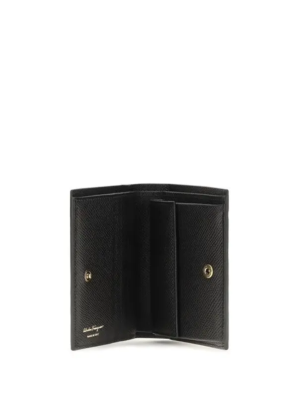 FERRAGAMO Gancini Calfskin Wallet - Black