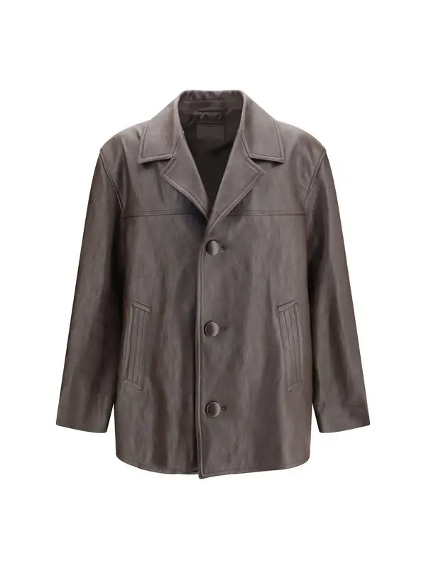 Prada Leather Caban Jacket