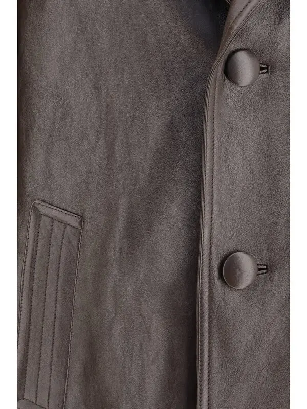 Prada Leather Caban Jacket