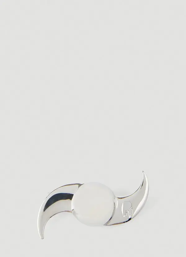Raf Simons Space Spinner Brooch - Silver