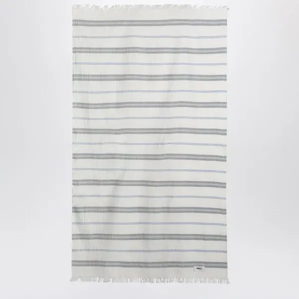 TEKLA Beach Towel With Striped Pattern - White