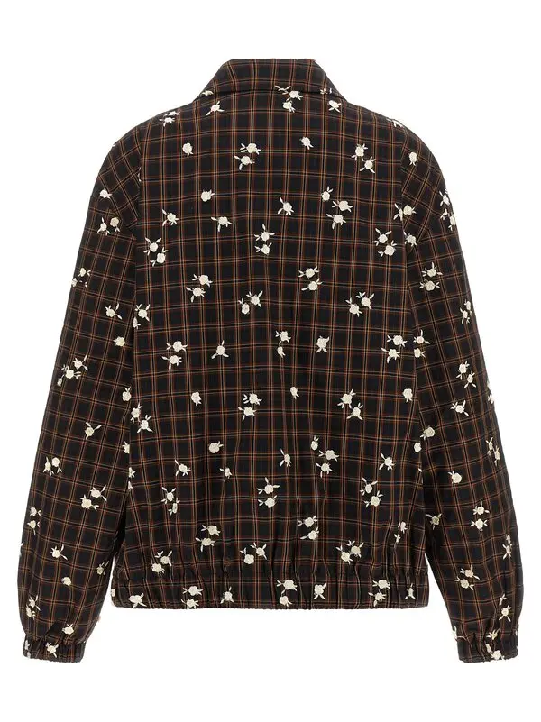 GANNI Check Flower' Bomber Jacket