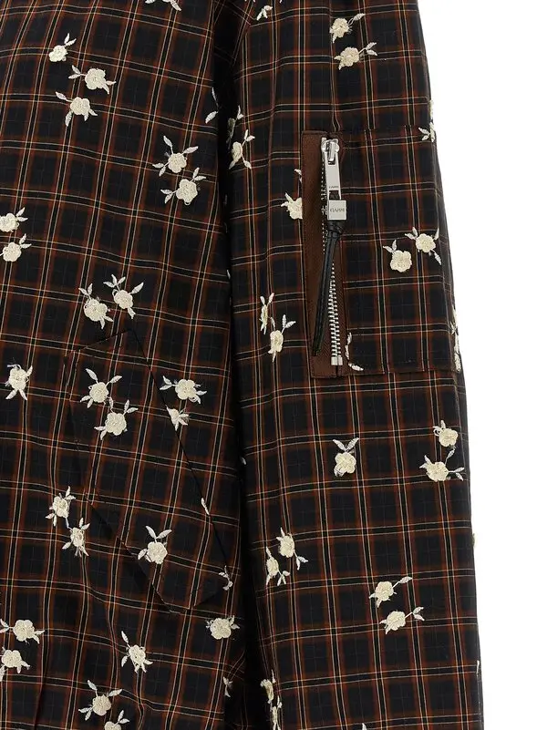 GANNI Check Flower' Bomber Jacket