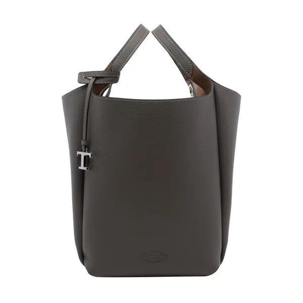 TOD'S Small Leather Bucket Bag - Green