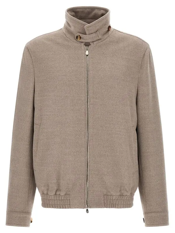 Brunello Cucinelli Virgin Wool Beaver Bomber Jacket