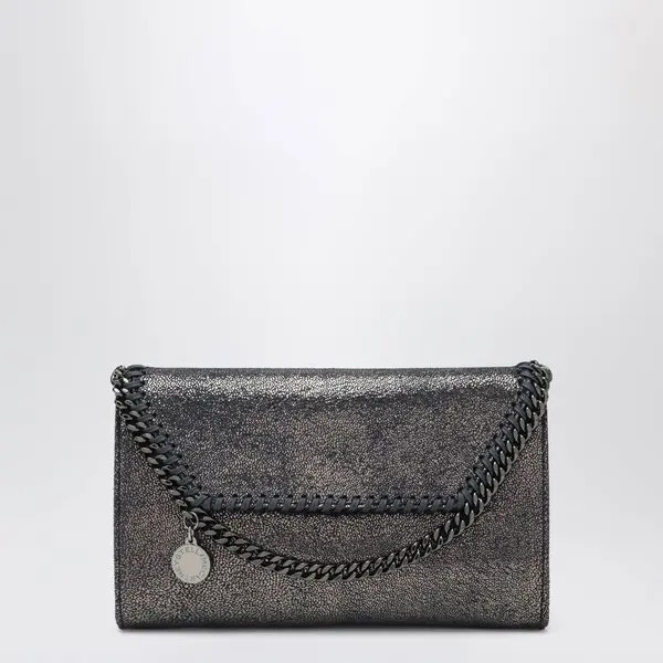 Stella McCartney Dark Navy Falabella Chain Wallet - Blue