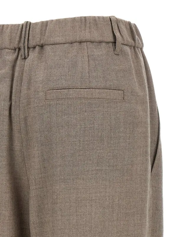 Brunello Cucinelli Light Pants With Pleats