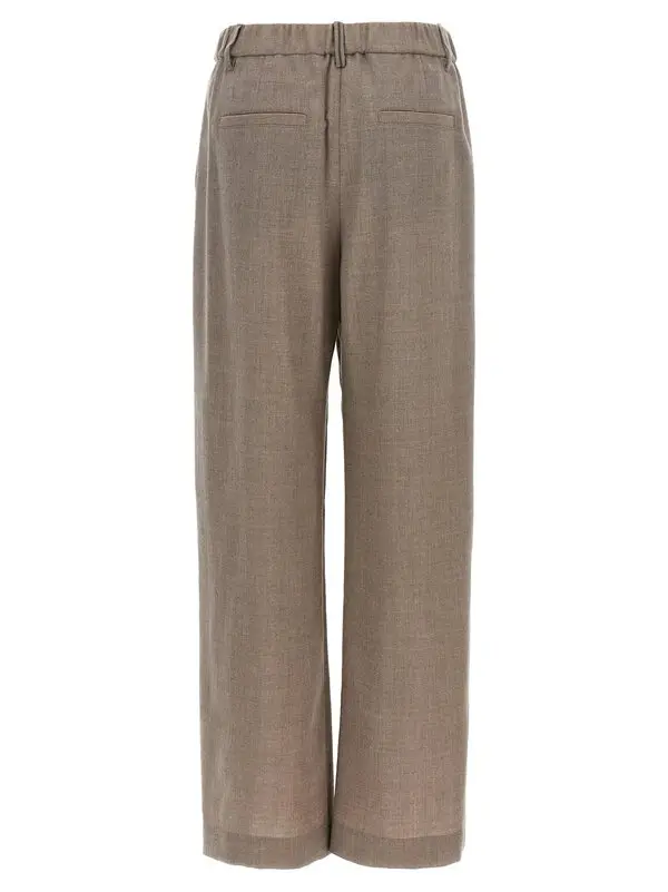 Brunello Cucinelli Light Pleated Trousers - White