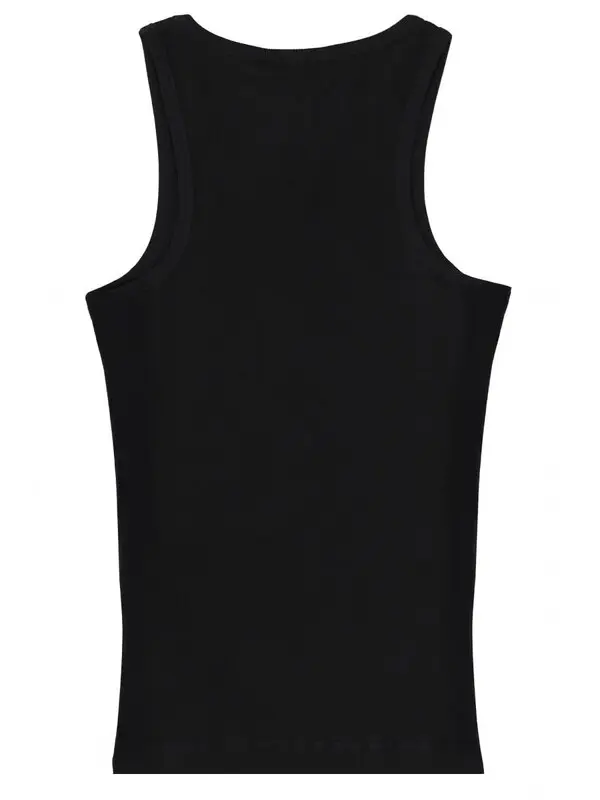 GANNI Logo Tank Top - Black