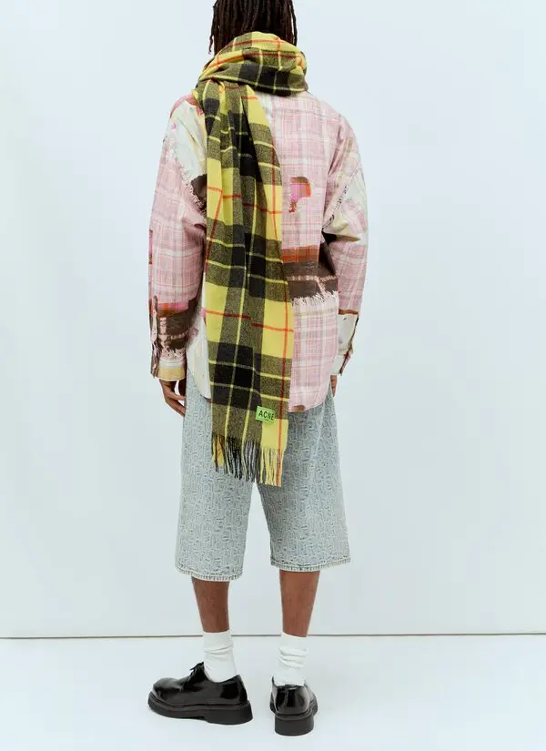 Acne Studios Check Fringe Scarf