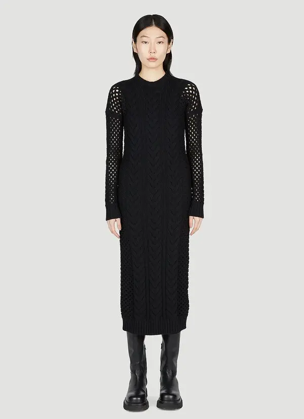 Max Mara Jumbo Knit Dress - Black