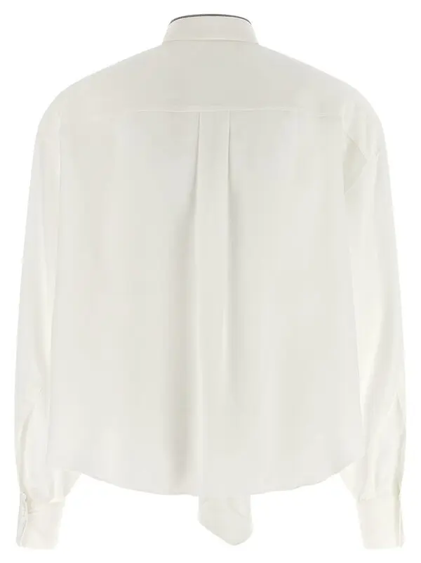 Brunello Cucinelli Shiny Collar' Shirt - White