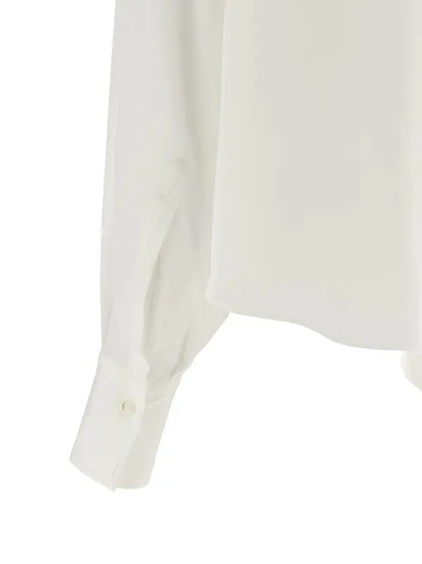 Brunello Cucinelli Shiny Collar' Shirt - White
