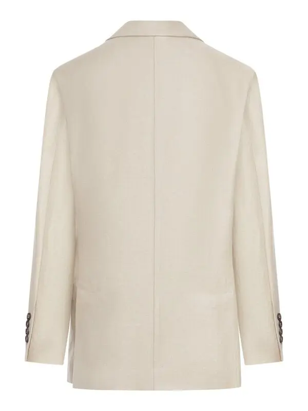 Brunello Cucinelli Single-breasted Tailored Linen Jacket