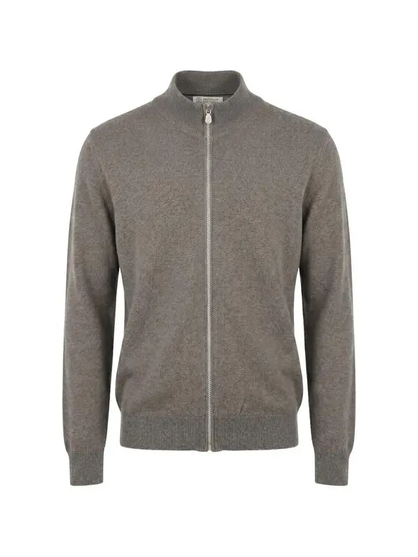 Brunello Cucinelli Cashmere Zipped Cardigan - Multicolor