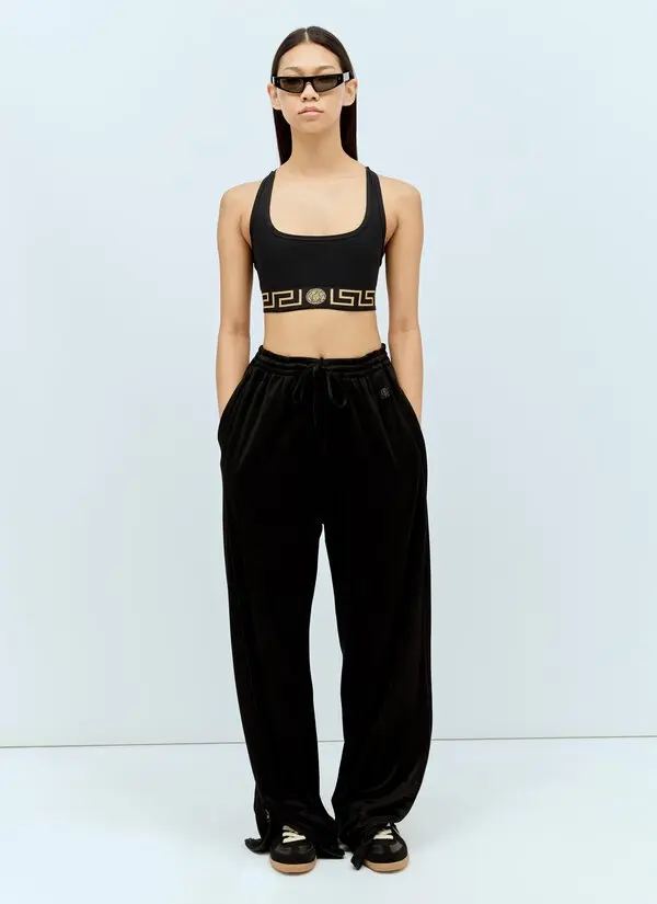 Versace Greca Trim Sports Bra