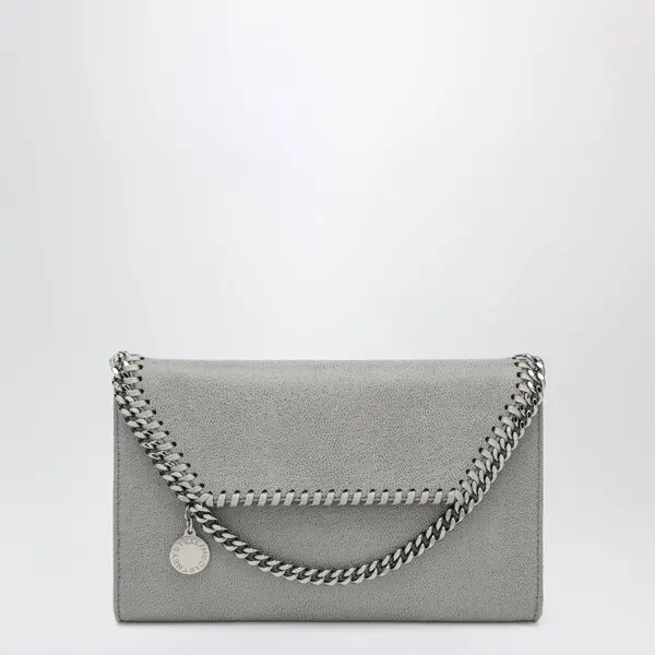 Stella McCartney Light Grey Falabella Crossbody Wallet Bag - Gray