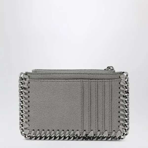 Stella McCartney Light Grey Falabella Card Holder - Gray