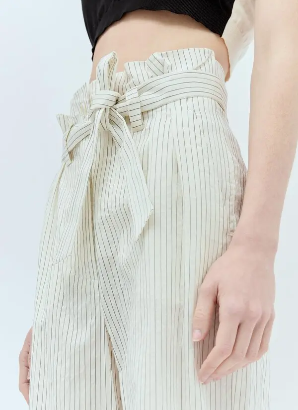 Max Mara Pinstriped Canvas Pants