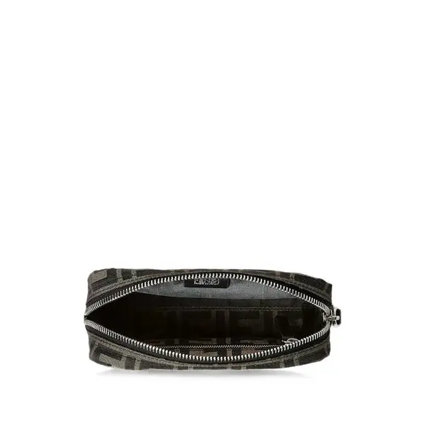 Fendi Micro Wash Bag In Superlight Ff Zucca Technical Fabric - Brown