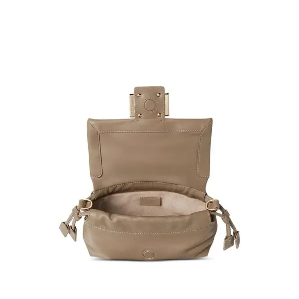 Fendi Leather Mini Baguette Soft Bag - Cream