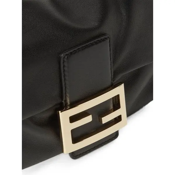 Fendi Nappa Leather Tote Bag - Black
