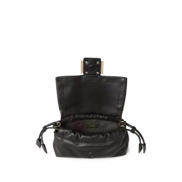 Fendi Nappa Leather Tote Bag - Black